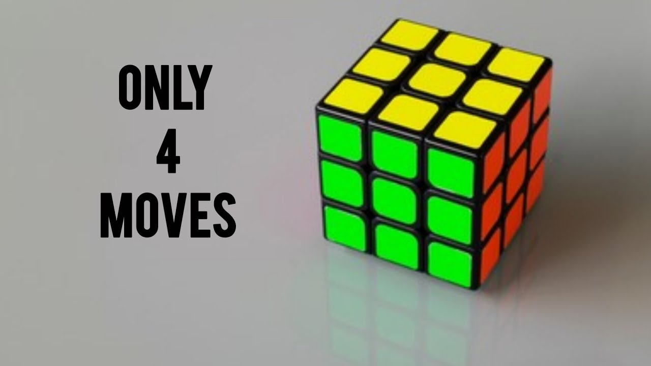 How solve 3x3 rubik's cube Olny 4 Moves 🤫 - YouTube