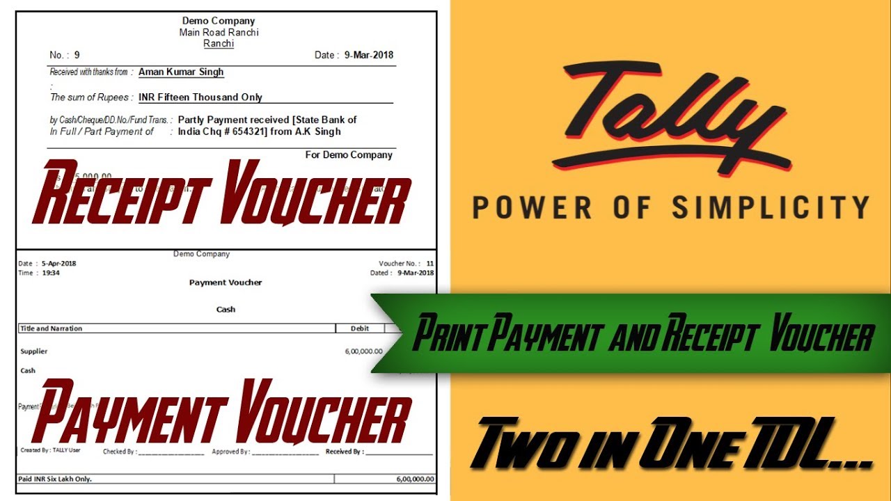 New Print Format for Payment And Receipt TDL - YouTube
