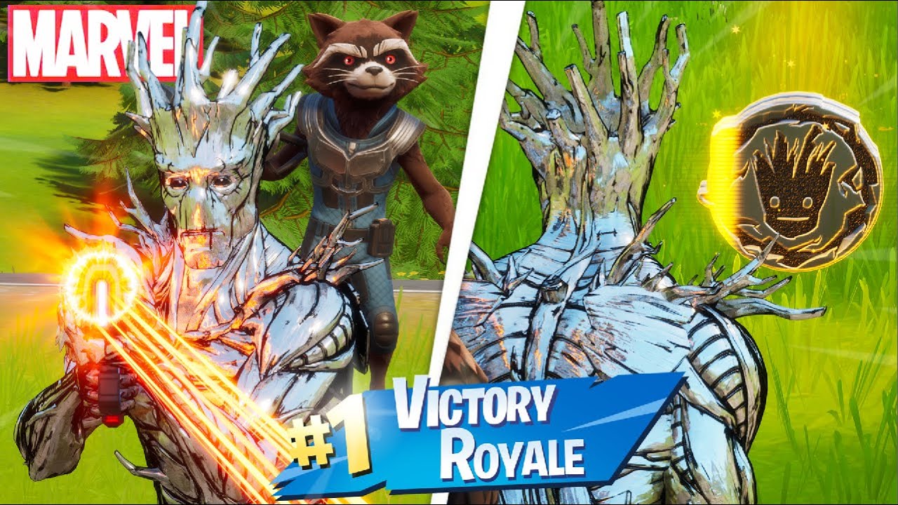 TOP 1 AVEC *GROOT VERSION ARGENTE* ET SON POUVOIR MYTHIQUE ! (FORTNITE ...