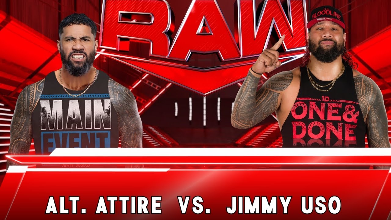 Jey uso vs Jimmy uso wwe raw - YouTube