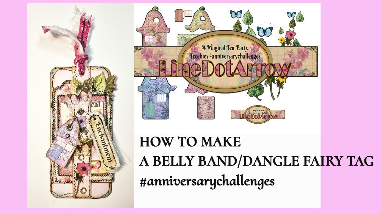 HOW TO MAKE A BELLY BAND DANGLE FAIRY TAG #anniversarychallenges - YouTube