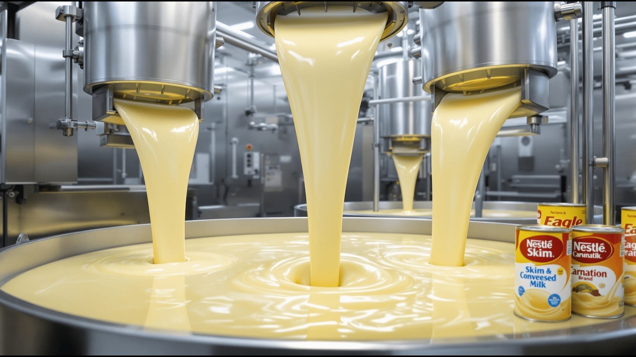 How Condensed Milk is Made | Food Factory Processing Secrets Behind ...