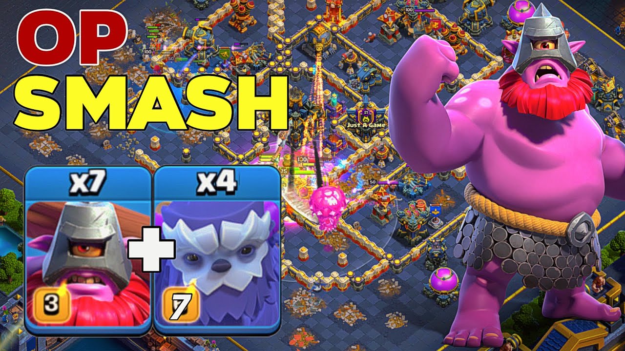 Best New LVL Yeti + Thrower Smash TH17 Legend League Attacks! Clash of ...