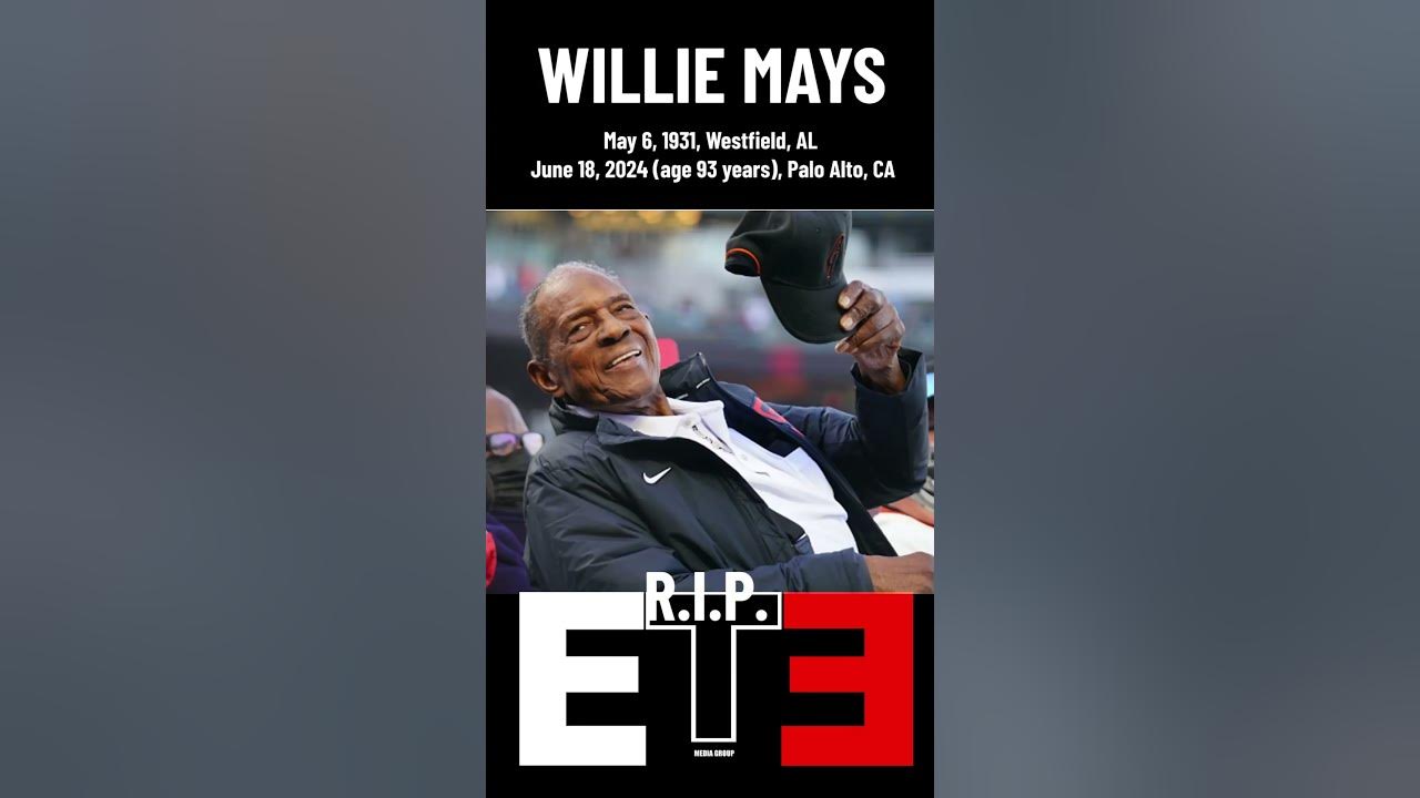 The legendary Willie Mays RIP - A great American Baseball player... Peace to you!!!!!!!!! - YouTube