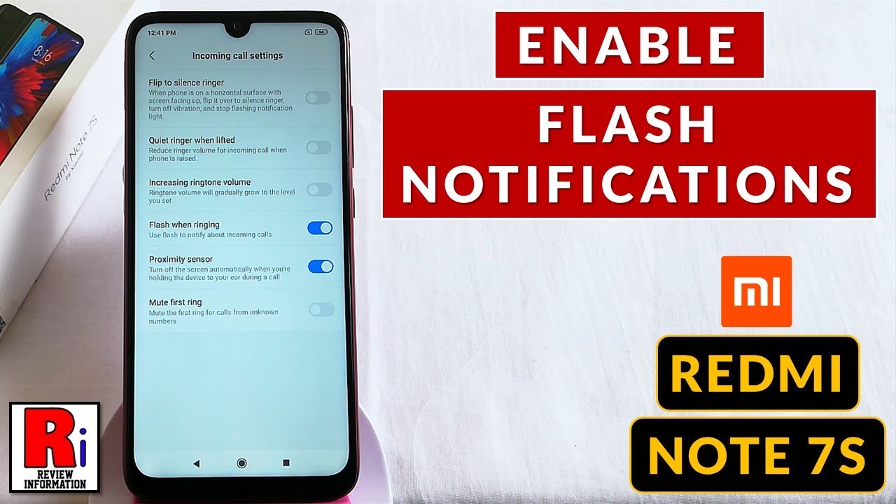 How to Enable Flash Notifications on Xiaomi Redmi Note 7S - YouTube