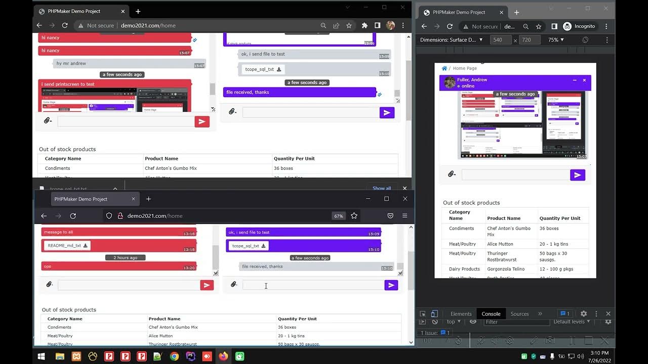 Chat in phpmaker project - YouTube