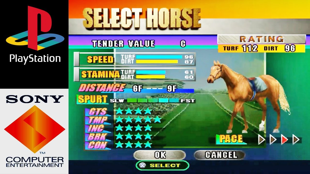GALLOP RACER PS1 | TENDER VALUE | HORSE RACING | GAME BALAP KUDA ...