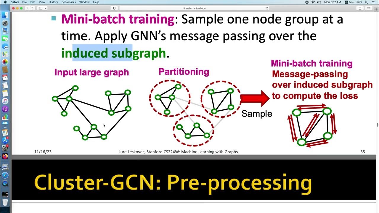 Bài 15.3 Cluster-GCN , Scaling to large graphs, CS224W: Machine Learning with Graphs - YouTube