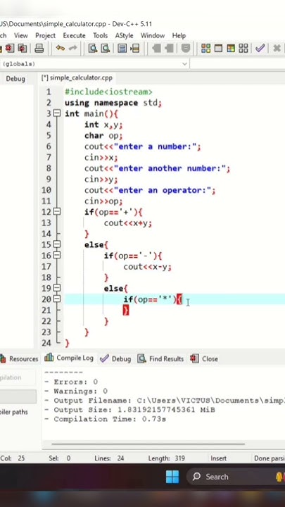 Create Calculator Using C Youtube