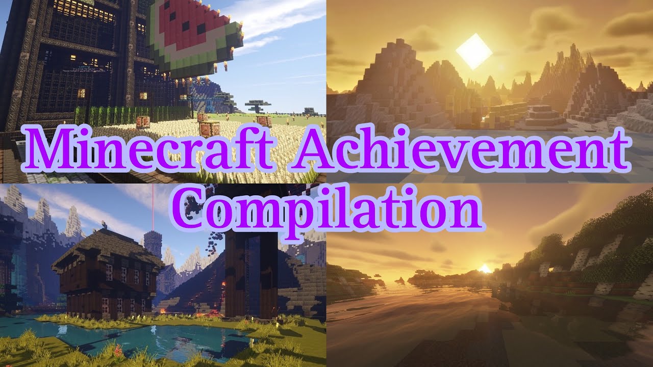 Completing Minecraft Achievement Compilation - YouTube