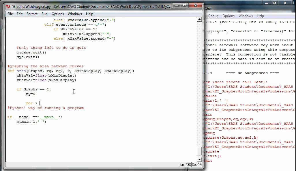 Python - Pygame Lesson: Graphing and Calculating Area Under Curve (part 4) - YouTube