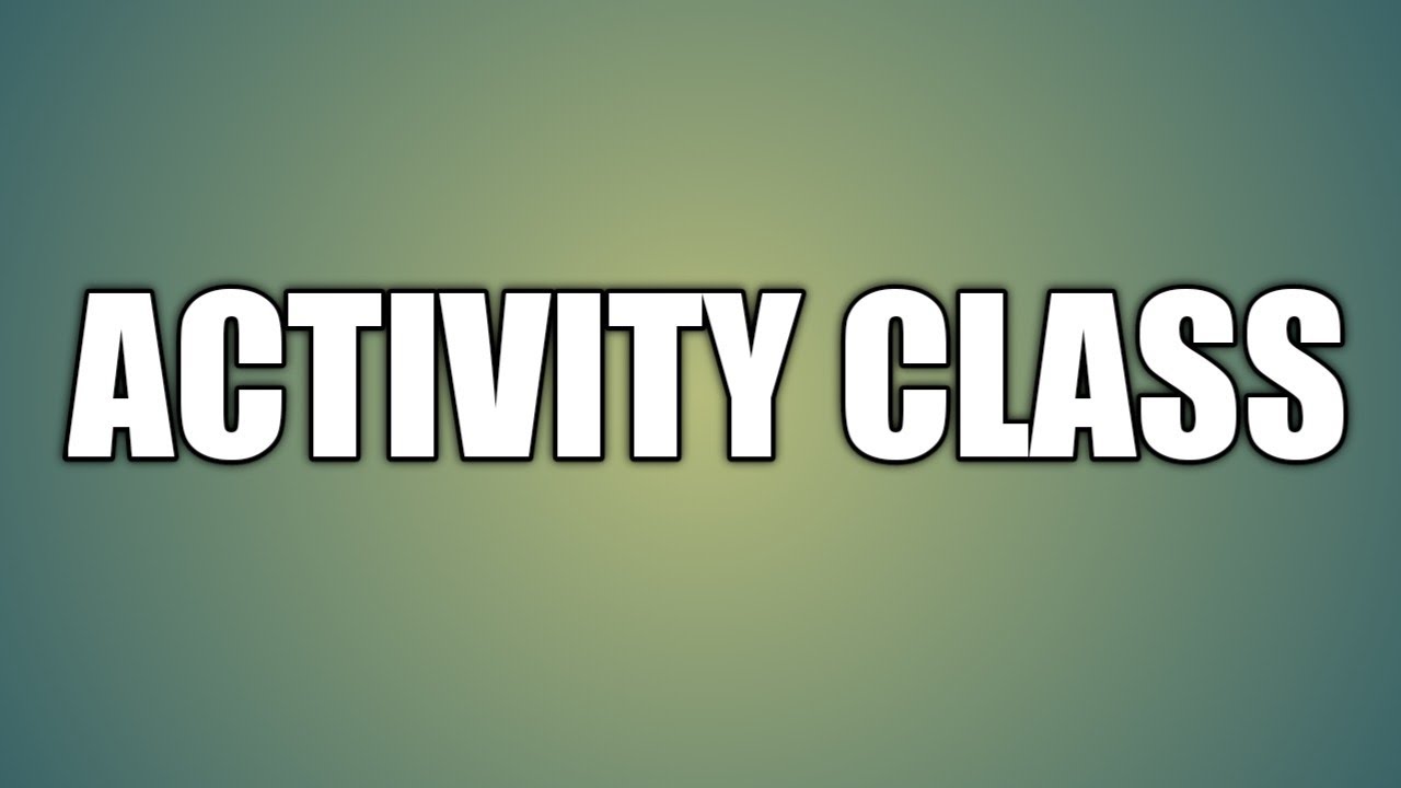 Activity Class For Kids YouTube