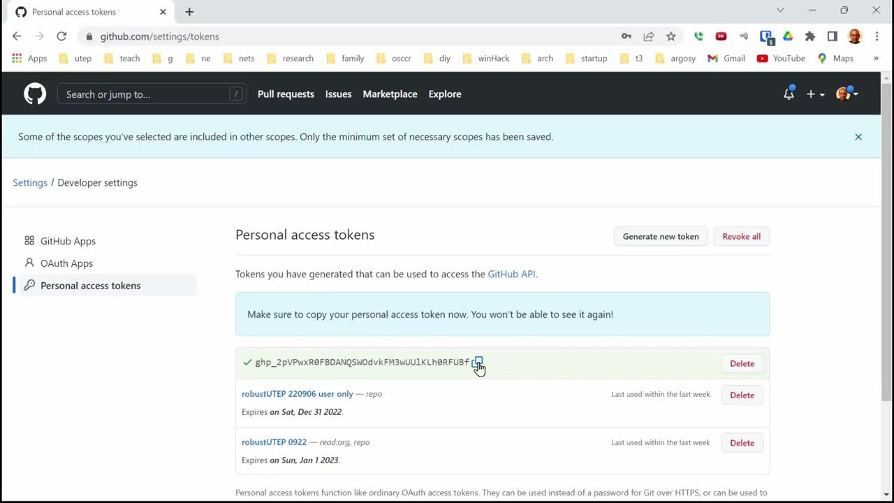 automating github token authentication using a .netrc file - YouTube