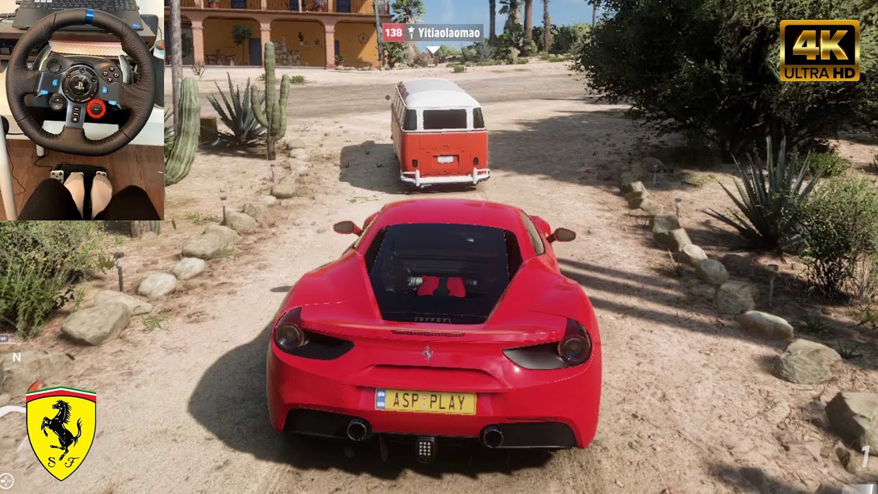 Red Dragon Ferrari 488 GTB + Minivan Cameo | Forza Horizon 5 | Logitech ...