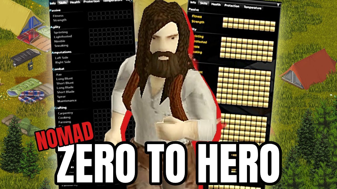 Can You Survive a Zero‑Stat Nomad Run in a Tent? | Project Zomboid ...