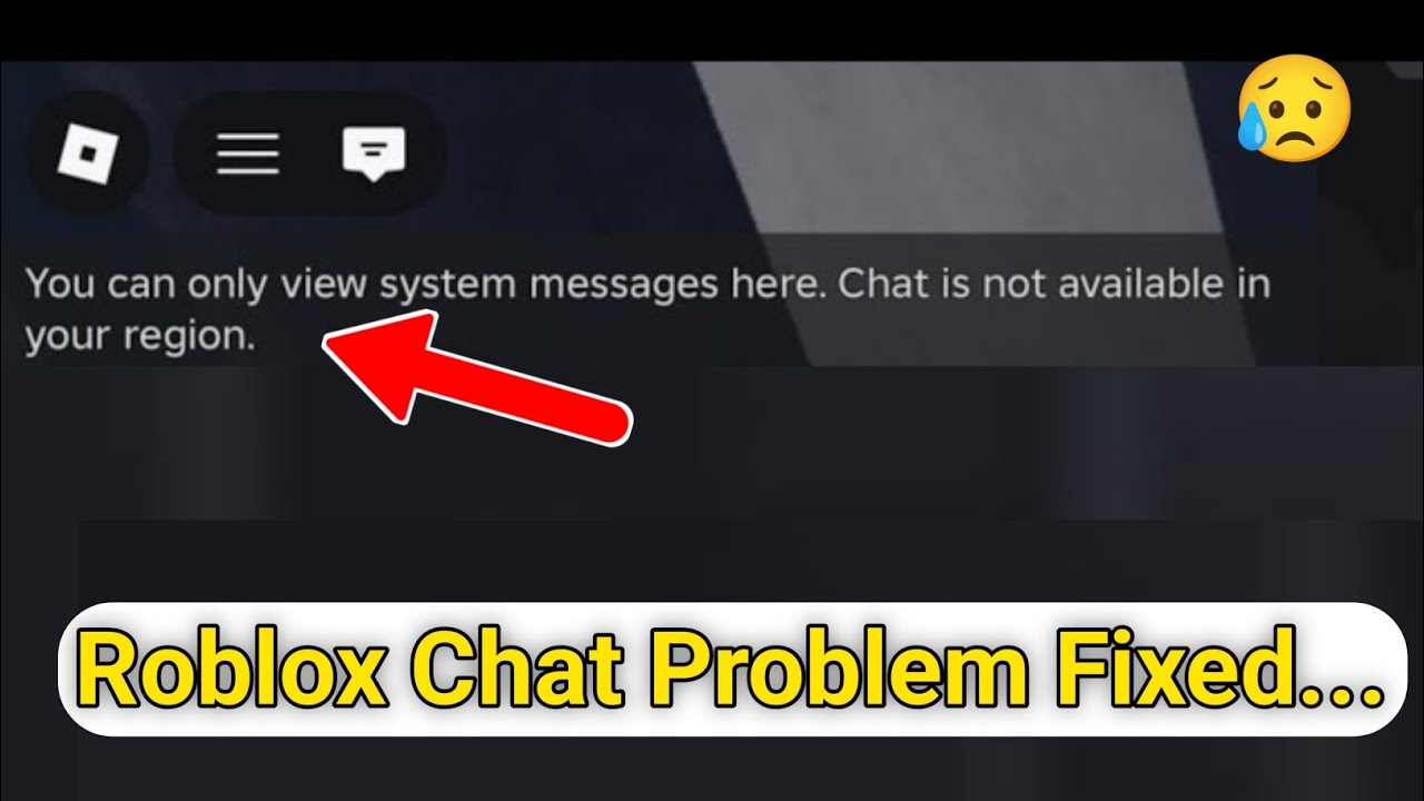 Fix..You can only view system messages here. Chat is not available in ...