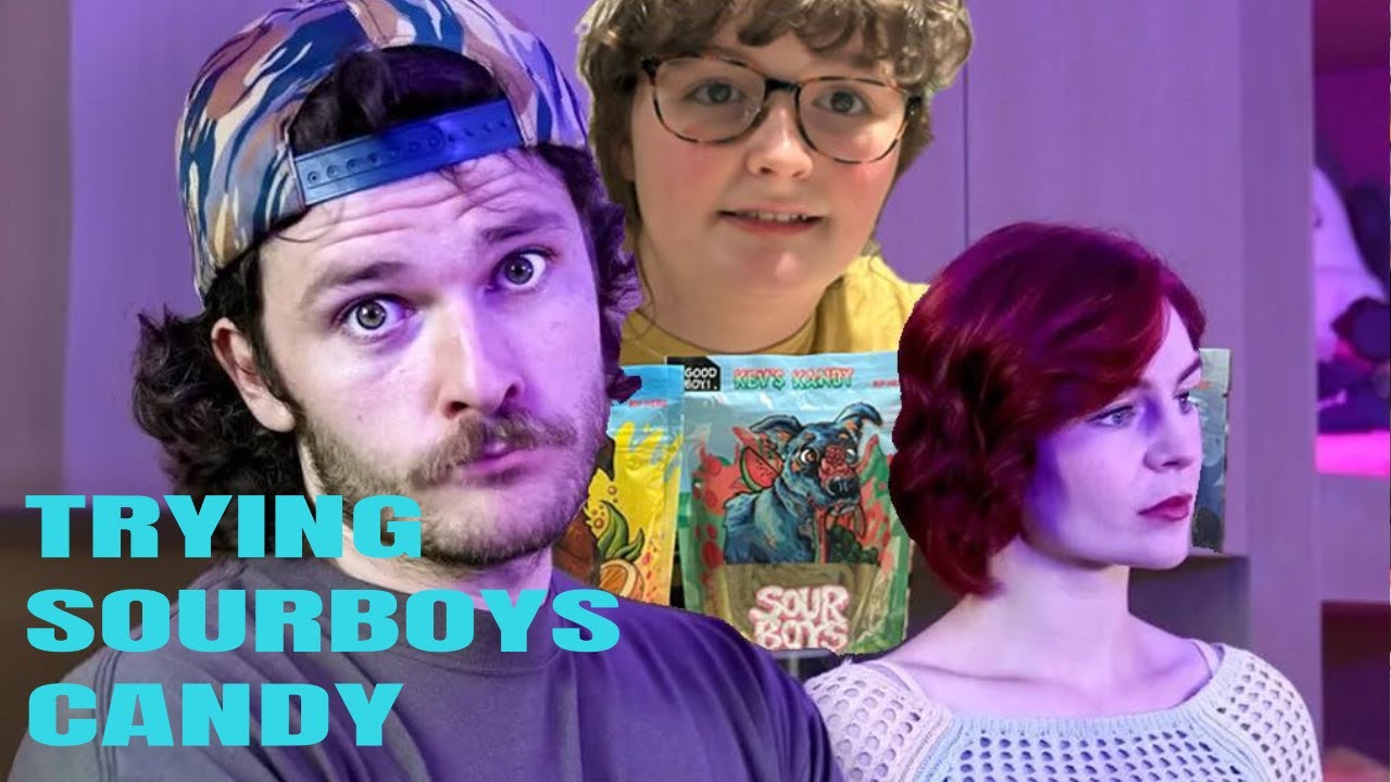 TRYING SOUR BOYS CANDY #kallmekris #oompaville #sourboys - YouTube