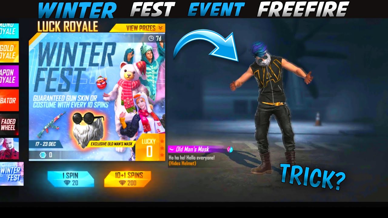 WINTER FEST EVENT FREE FIRE | OLD MAN'S MASK - YouTube