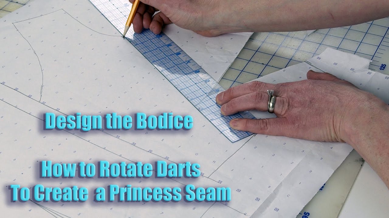How To Rotate the Bust Dart to Make Princess Seams - YouTube