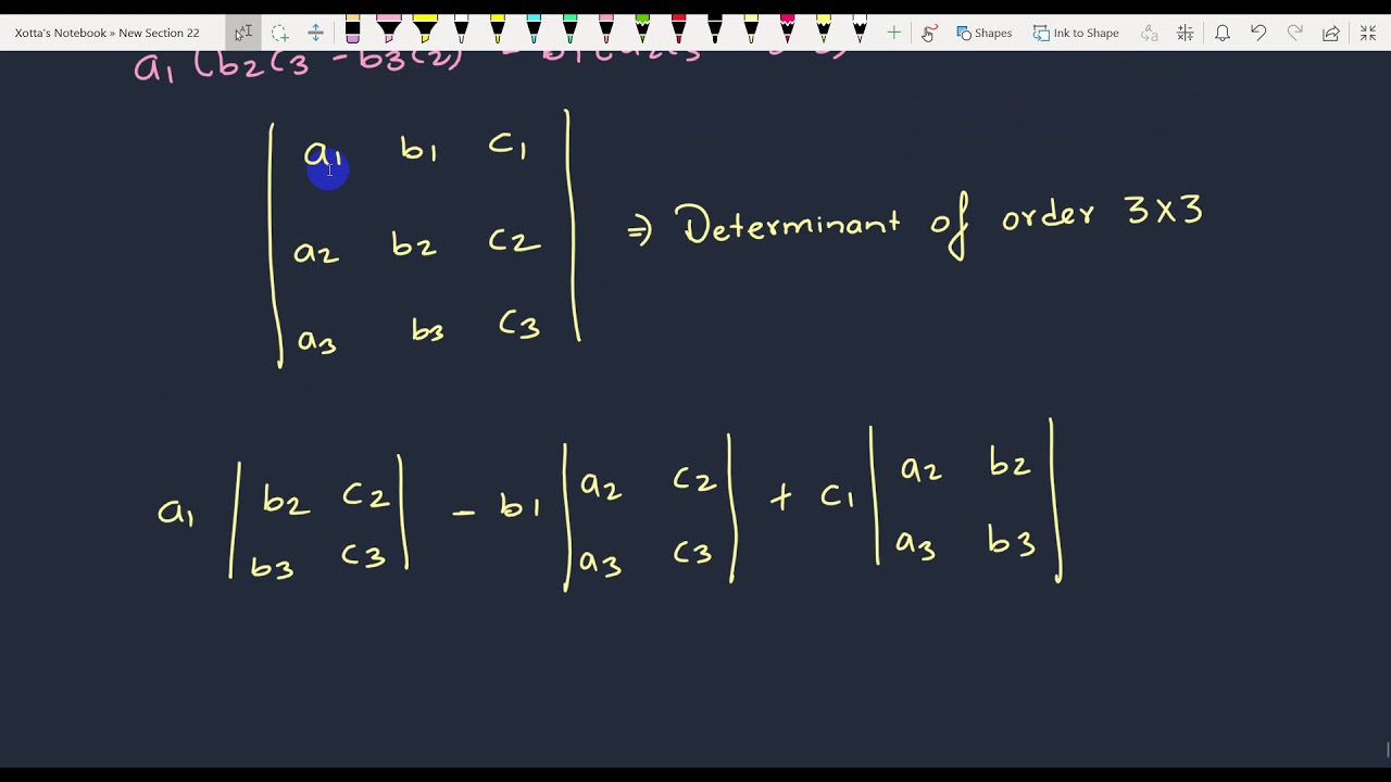 Determinant - Part 1 | Linear Algebra | BA BSc BEd AIML | Determinant ...