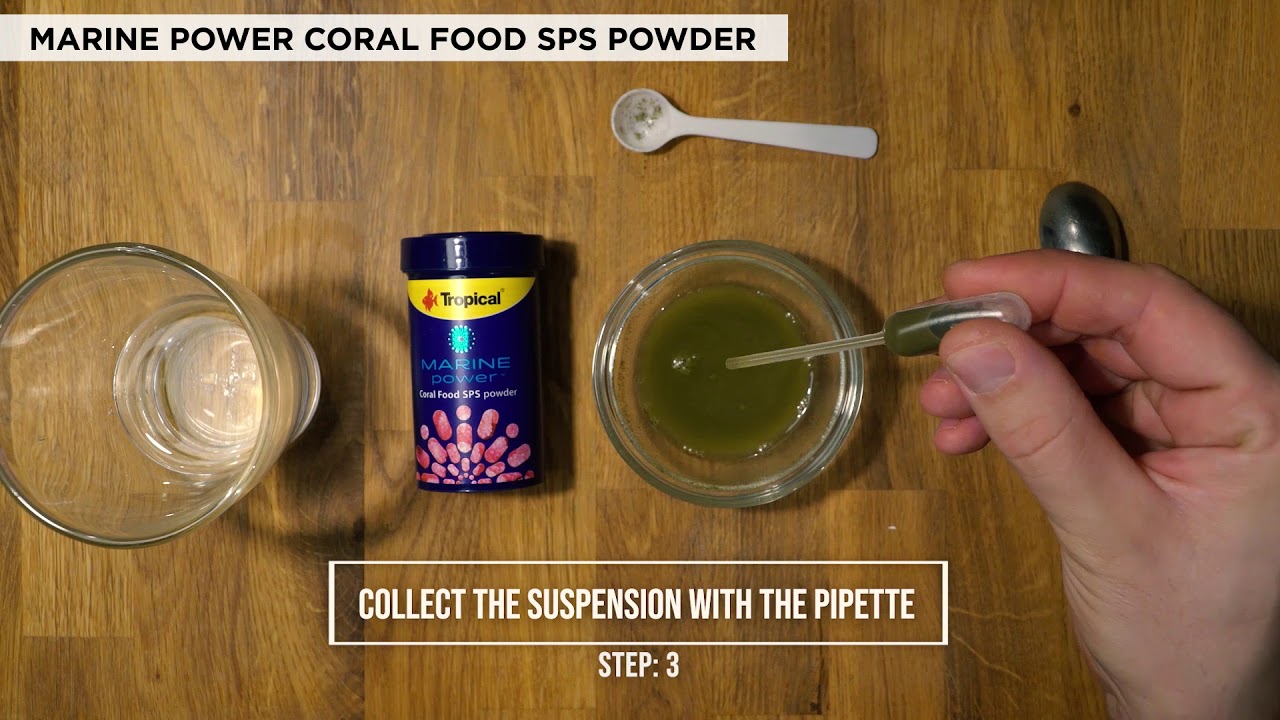 Tropical Marine Power Coral Food SPS Powder - YouTube