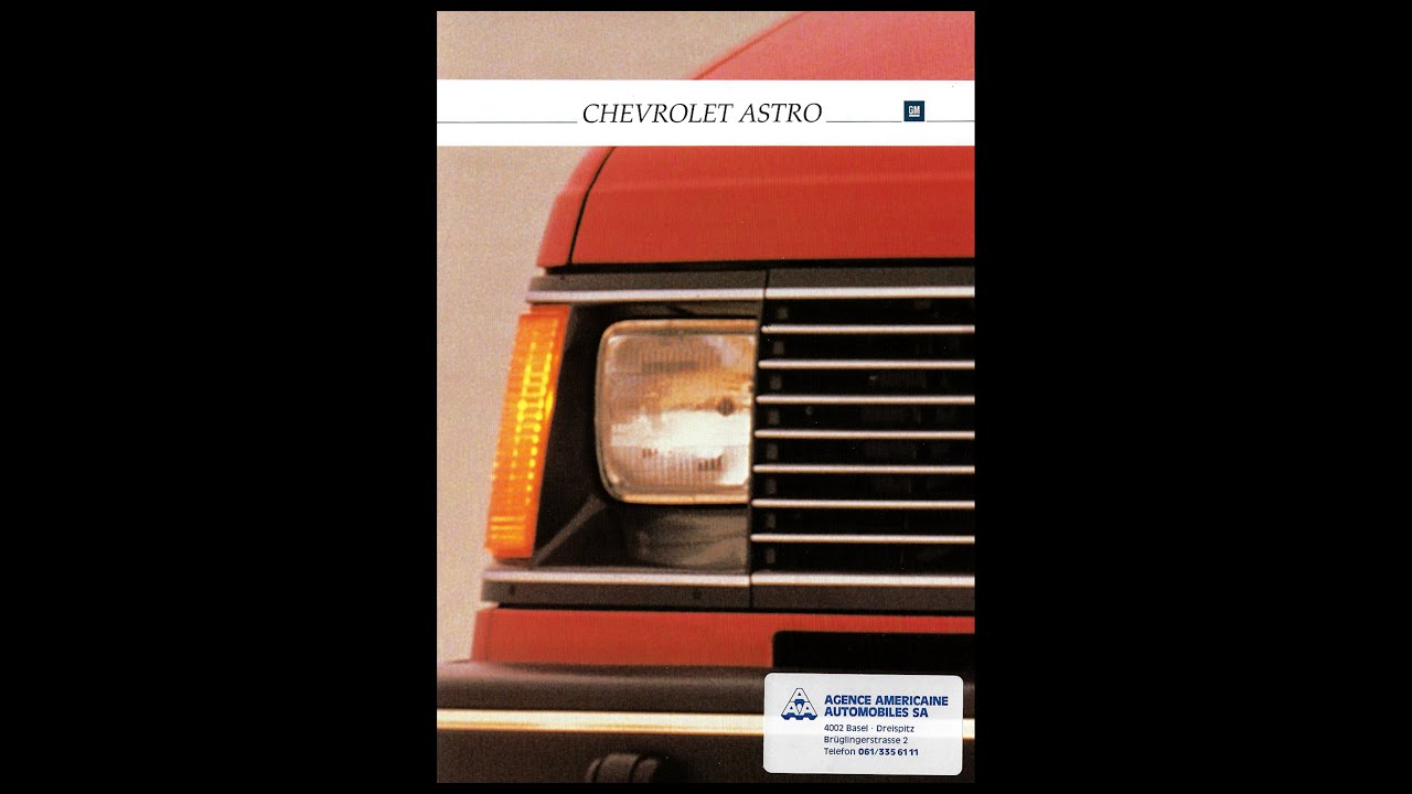 1992 Chevrolet Astro - Brochure - YouTube