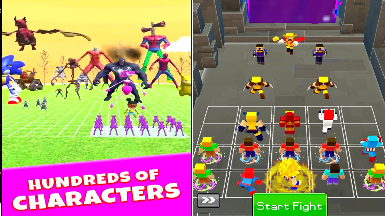 HERO CRAFT 3D RUN (Battle) VS MERGE MONSTER ARMY FULL FIGHT 💪 GAMEPLAY ...