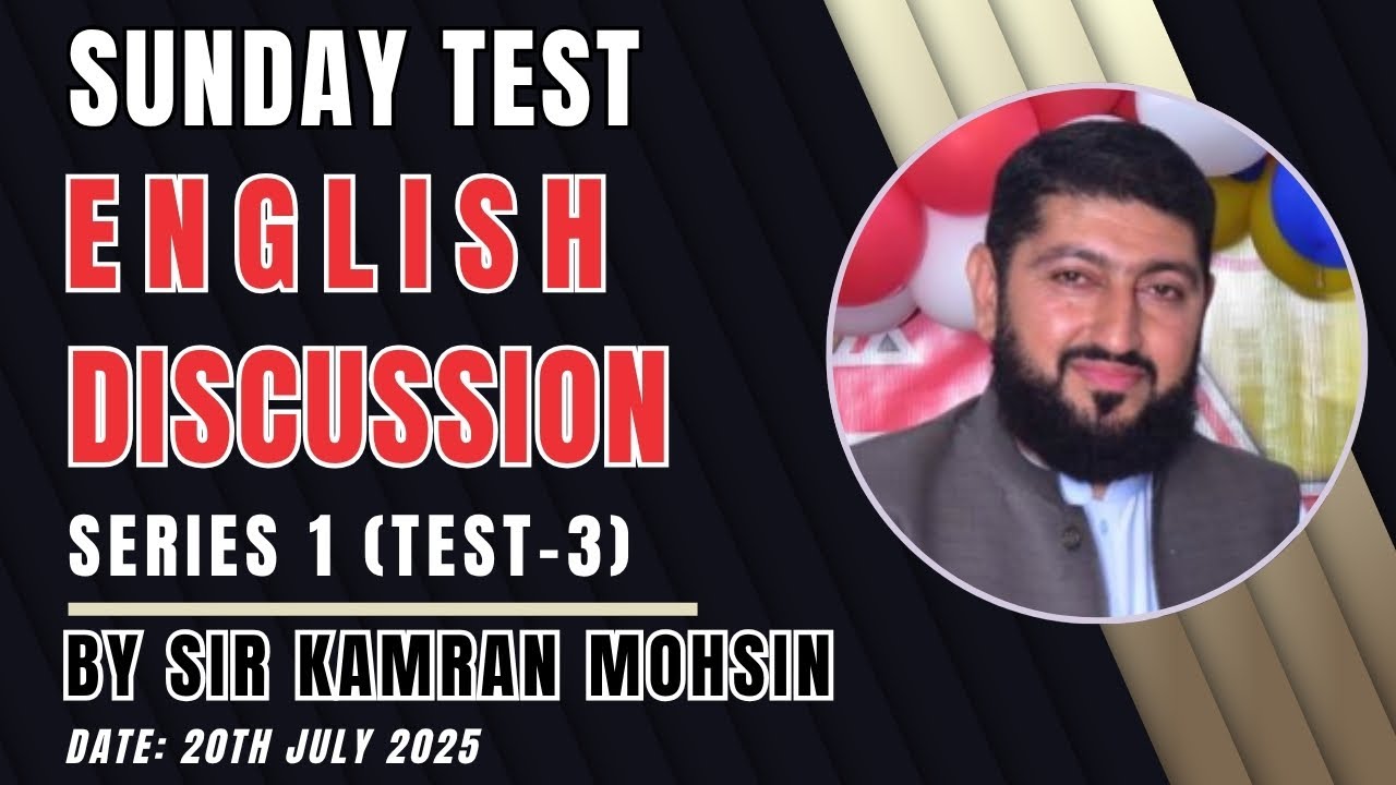 English Test Discussion By Sir Kamran Mohsin | Test-3 | Fresh Mdcat ...