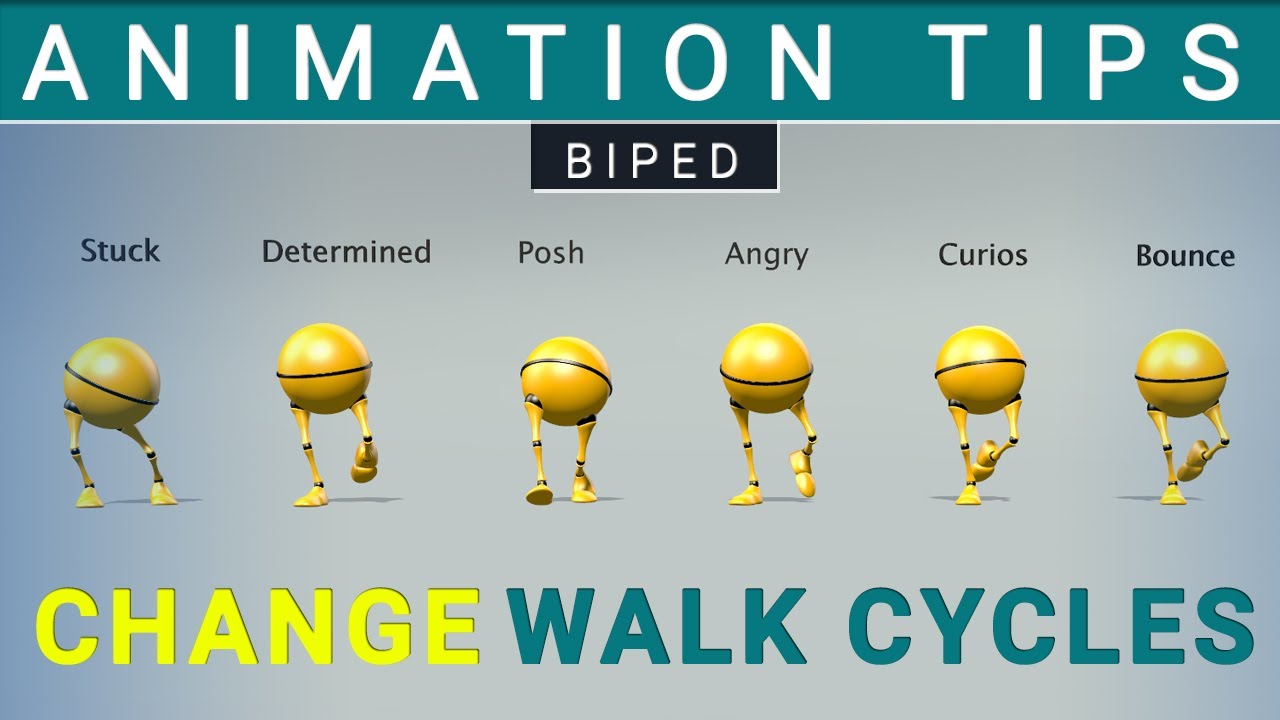 How to easily change a Walk Cycle personality in Animation | Free download! - YouTube