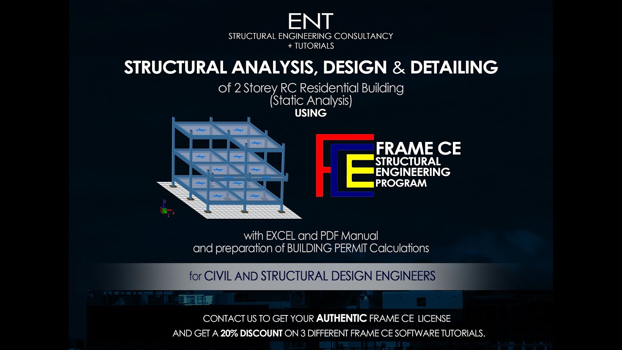 16 - 2 STOREY RC RESIDENTIAL BLDG - POST DESIGN + PLAN using FrameCE ...