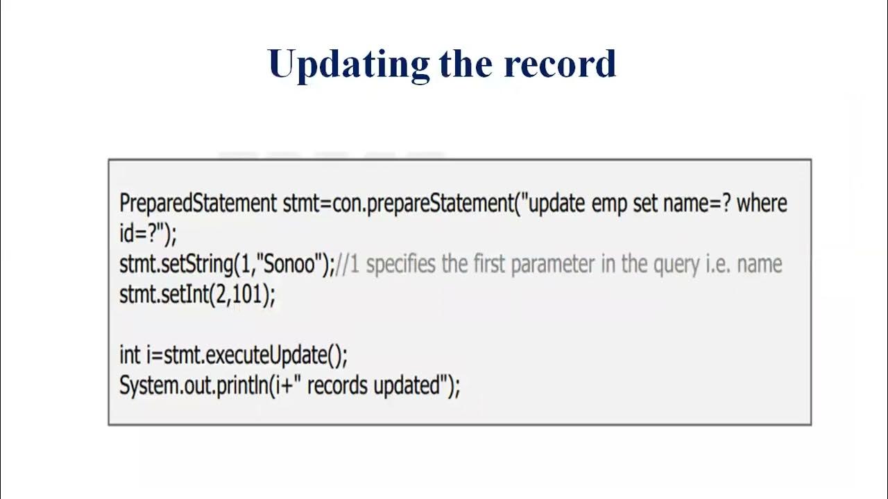 Preparedstatement Interface Java Programmingmrp Jagadeesan Assistant Professor Cse Rmd