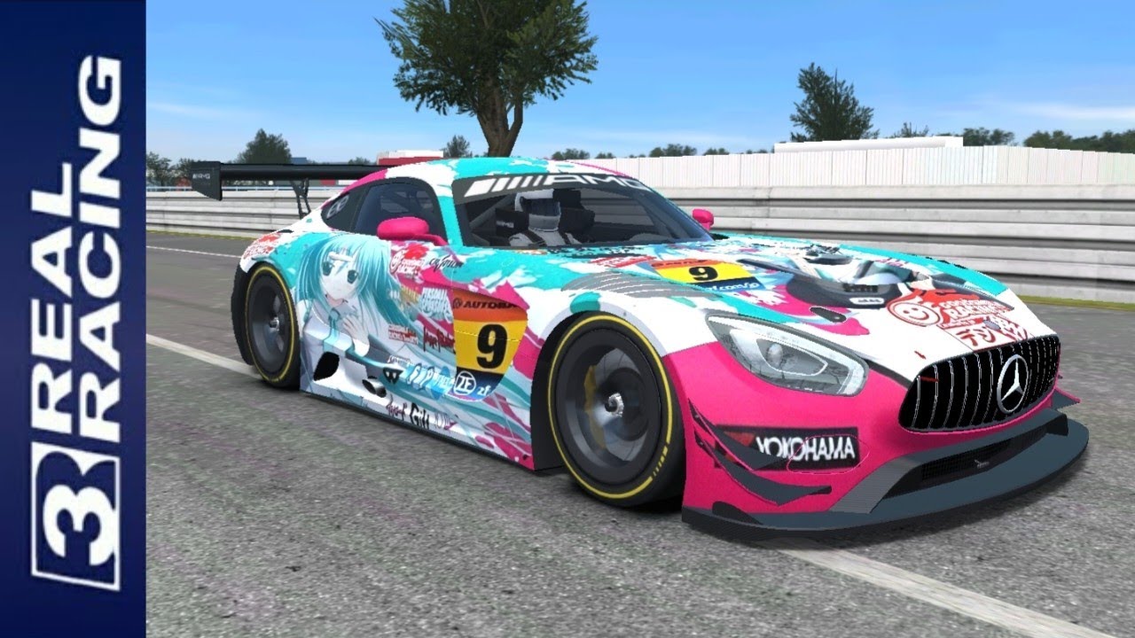 REAL RACING 3 - LIVERY MERCEDES AMG GT3 HATSUME MIKU - YouTube
