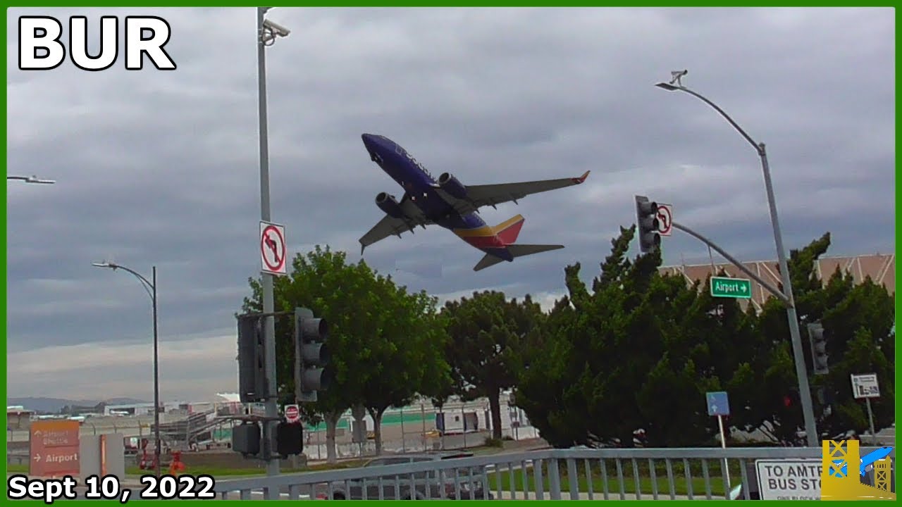 Southwest 737 Departs from Burbank Runway 15 | September 10, 2022 - YouTube