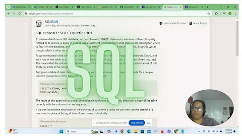 Learning SQL with SQLBolt - YouTube