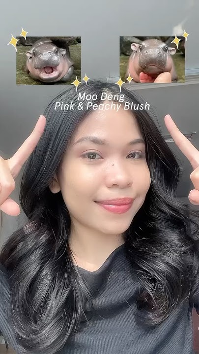 Serving that 𝐌𝐨𝐨 𝐃𝐞𝐧𝐠 glow💖 Achieve this cute look inspired by the adorable Moo Deng!🐾🌸 - YouTube