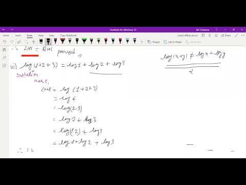 log(1+2+3) = log1 + log2 + log3 - YouTube