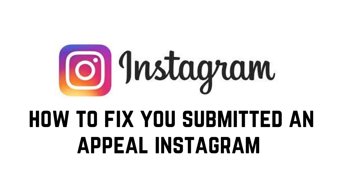 How To Fix You Submitted An Appeal Instagram - YouTube