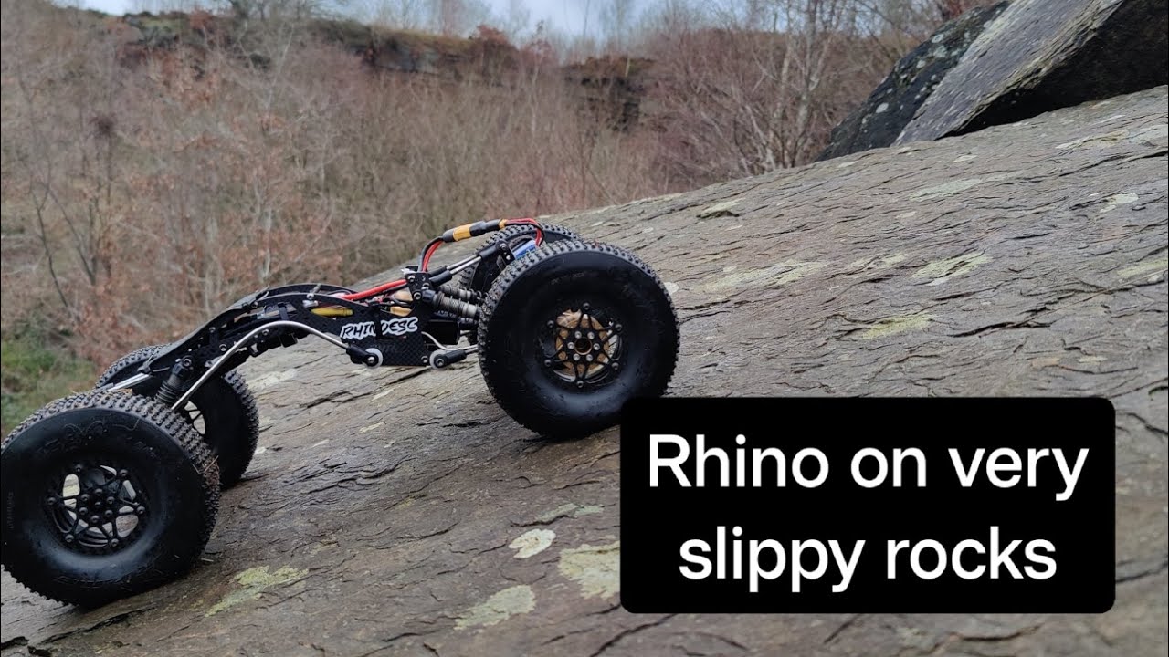 Rhino crawler on very slipy rocks - YouTube