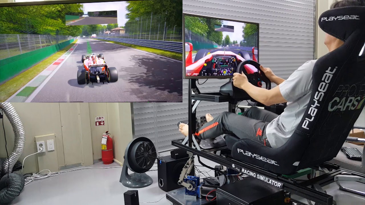 Car racing simulator 3DOF - Asseto Corsa (no simtools) - YouTube