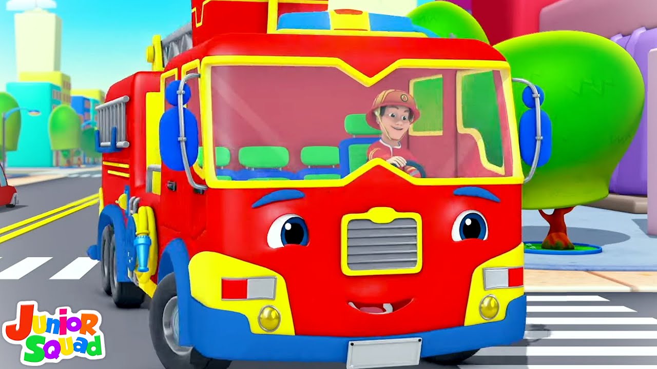 Wheels On The Fire Truck, Kids Song & Nursery Rhyme by Junior Squad ...