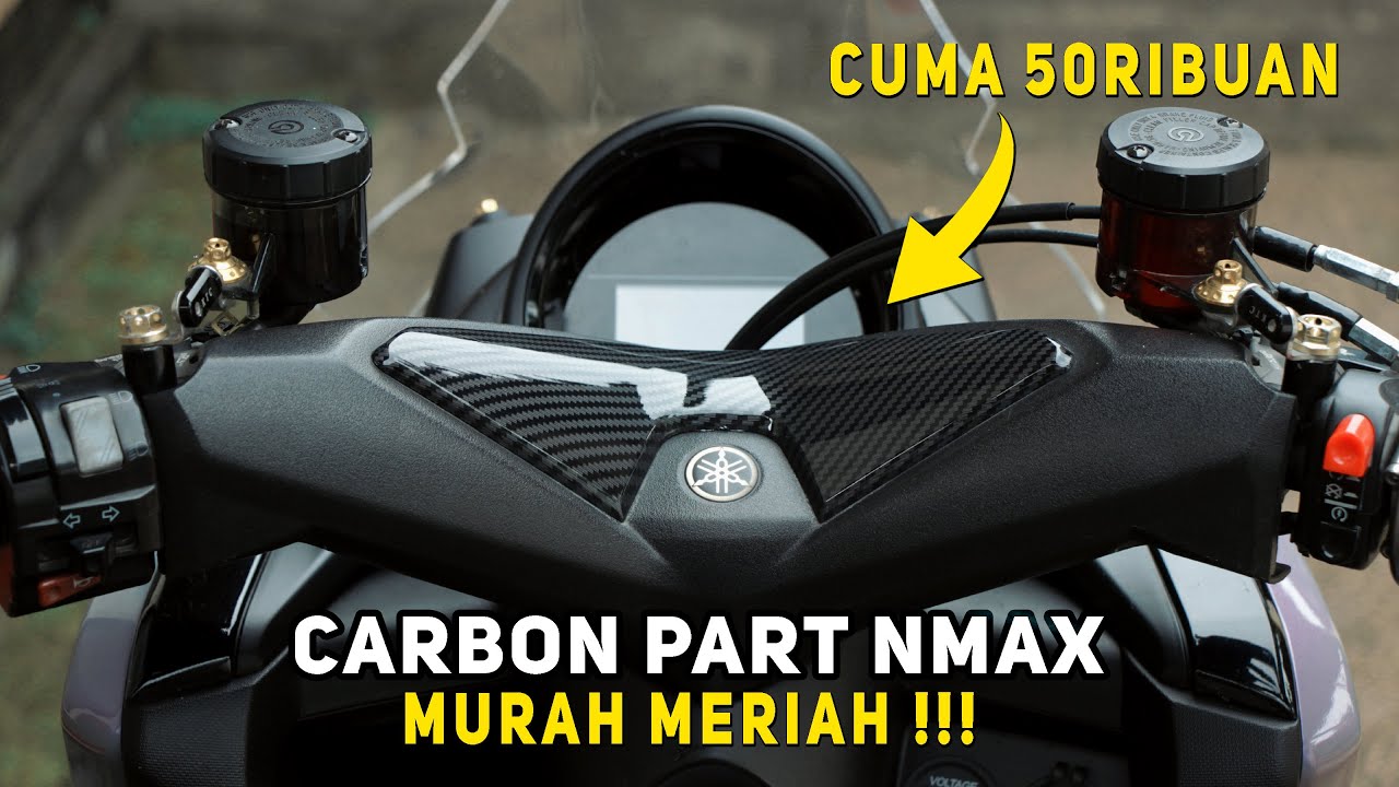 PASANG COVER STANG CARBON YAMAHA NMAX - YouTube