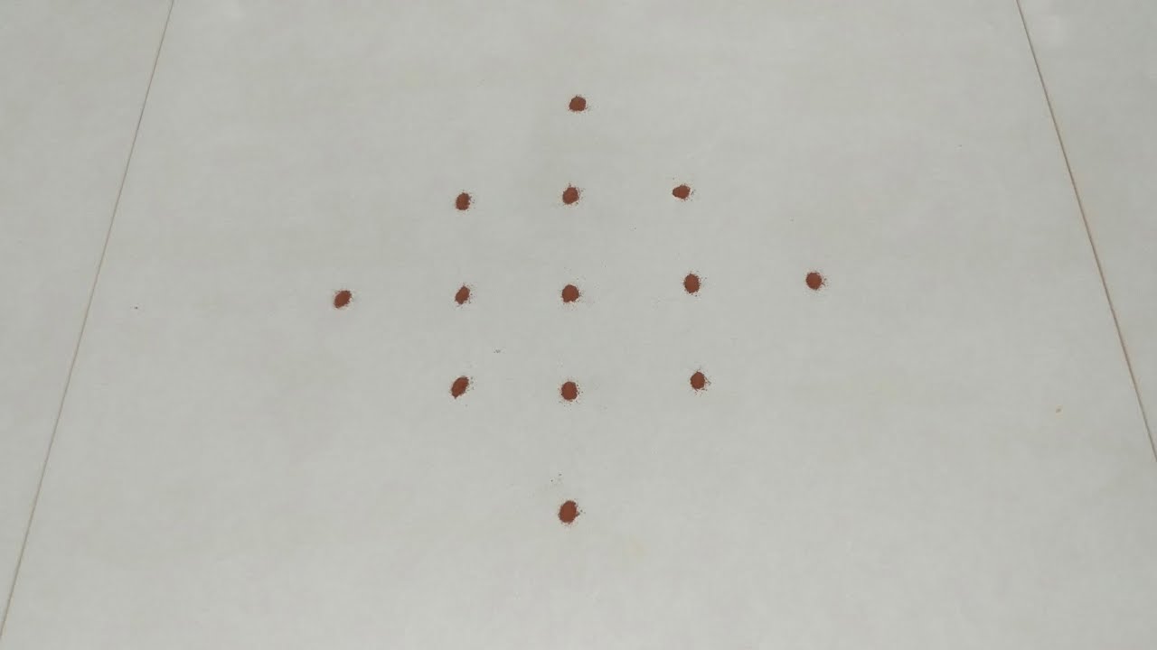 Beginners rangoli | choti rangoli | 5*1 dots | simple kolam | daily ...