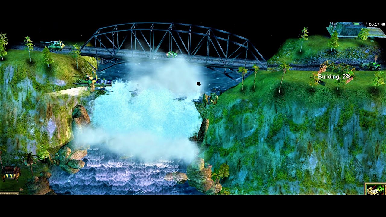 USA unleashes waterfalls on GLA stronghold (C&C Generals Zero Hour ...