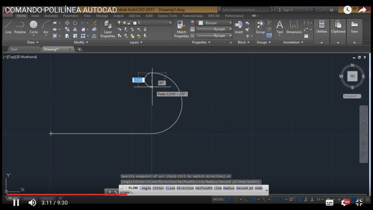 COMANDO POLILÍNEA AUTOCAD - YouTube