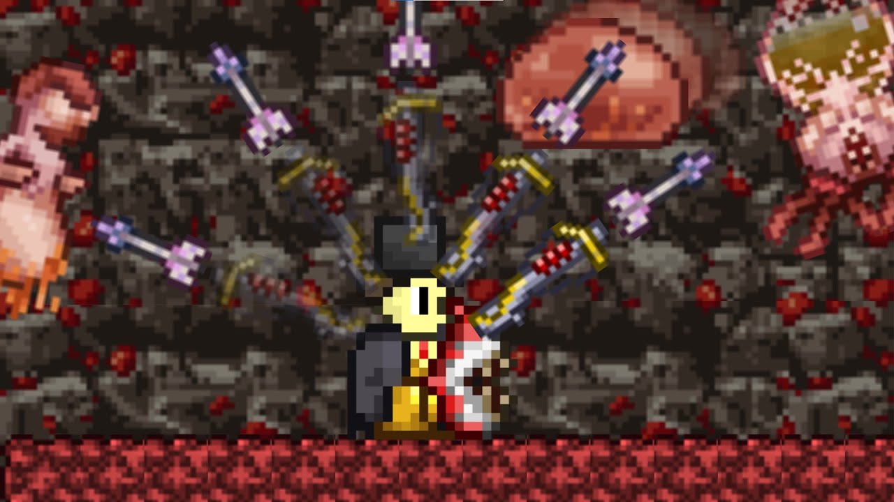 Let's Play Terraria Ep. 11 "Holy, Arrows!" (Crimson/Expert) Ft ...