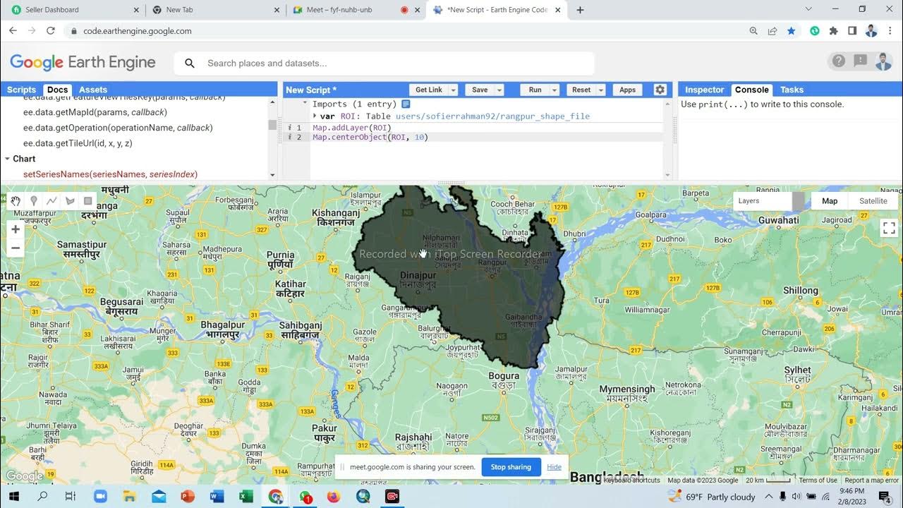 Google Earth Engine Asset tab shapefile show in map layer - YouTube