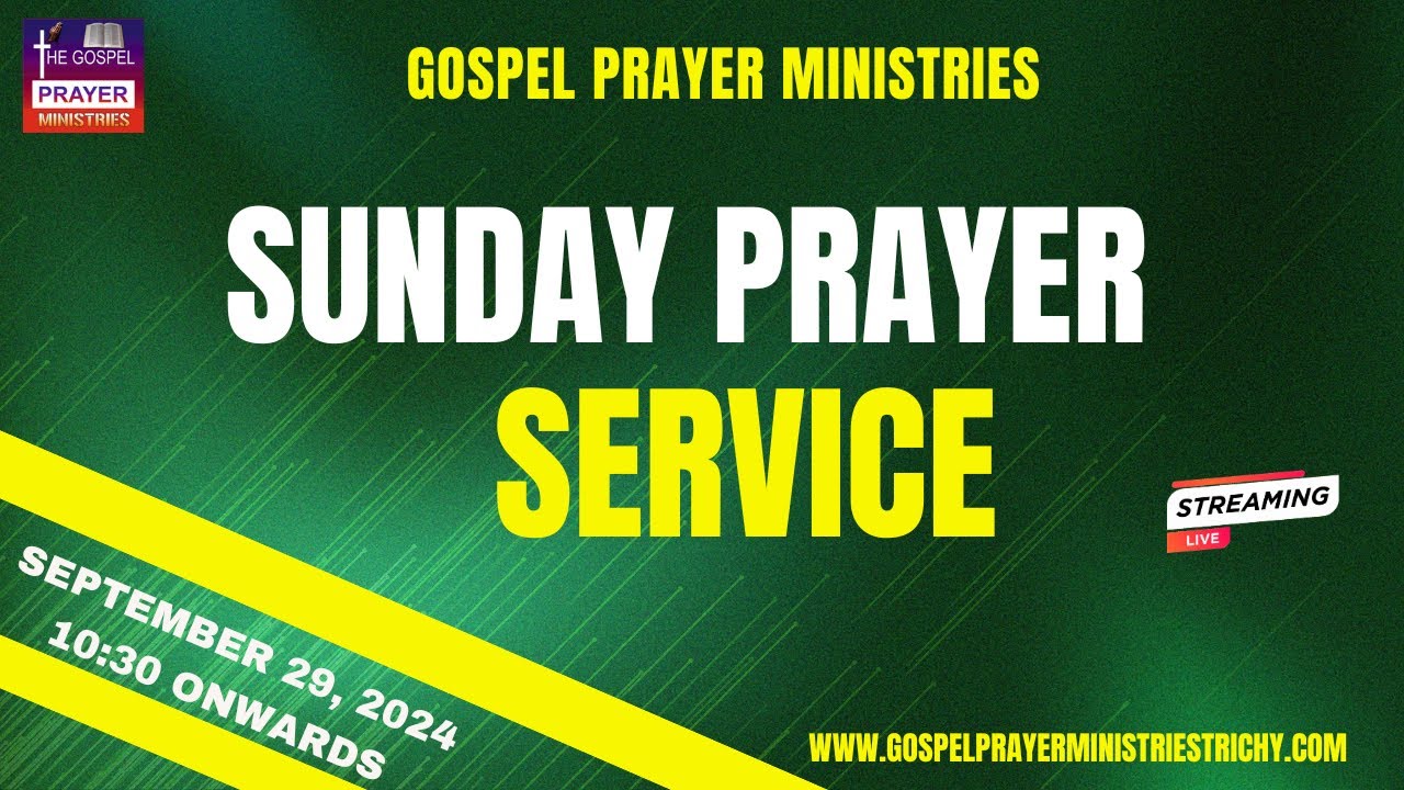 🔴🅻🅸🆅🅴 Sep 29, 2024 Sunday Prayer Service | @gospelprayerministries ...