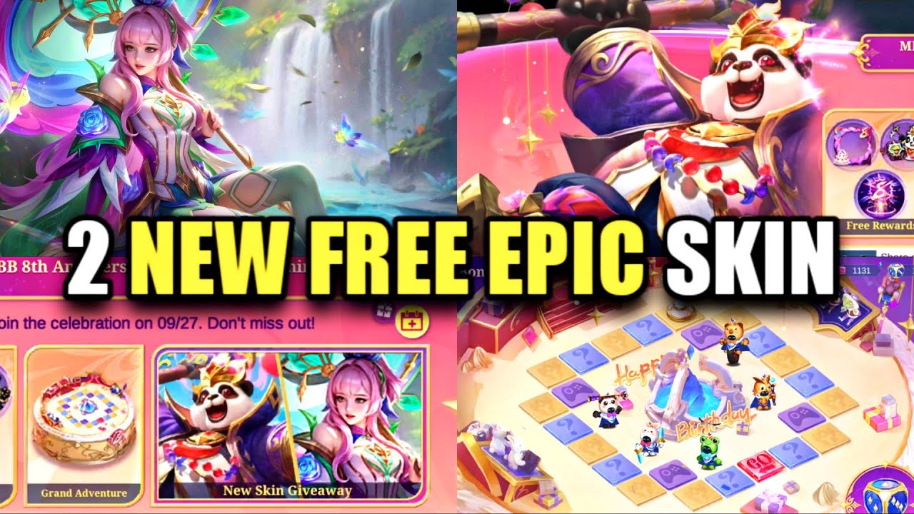 GET 2 NEW EPIC SKIN FOR FREE | MOBILE LEGENDS 8TH ANNIVERSARY - YouTube