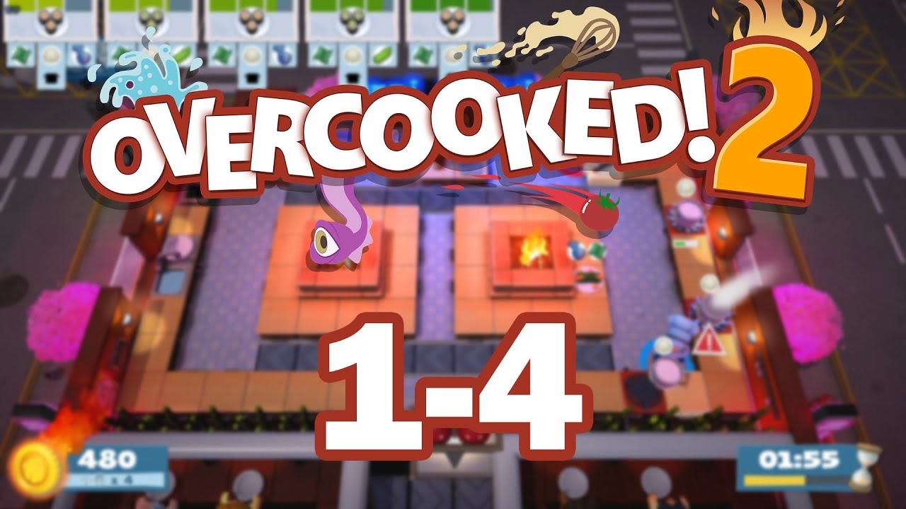 Overcooked! 2 - 1-4 (2 Player Co-op 4-star Gameplay) - YouTube