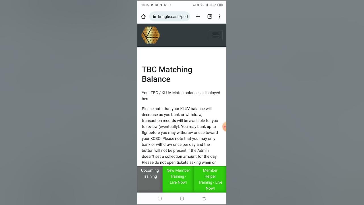 où ce trouve le "matching balance" TBC/KLUV? - YouTube